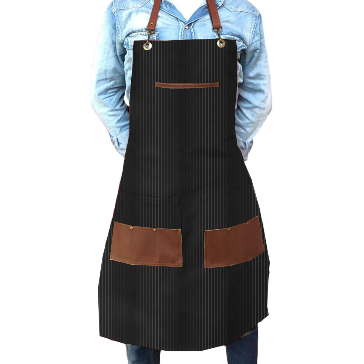 Mandil Loneta Negro con Rayas – Pineapple Tools